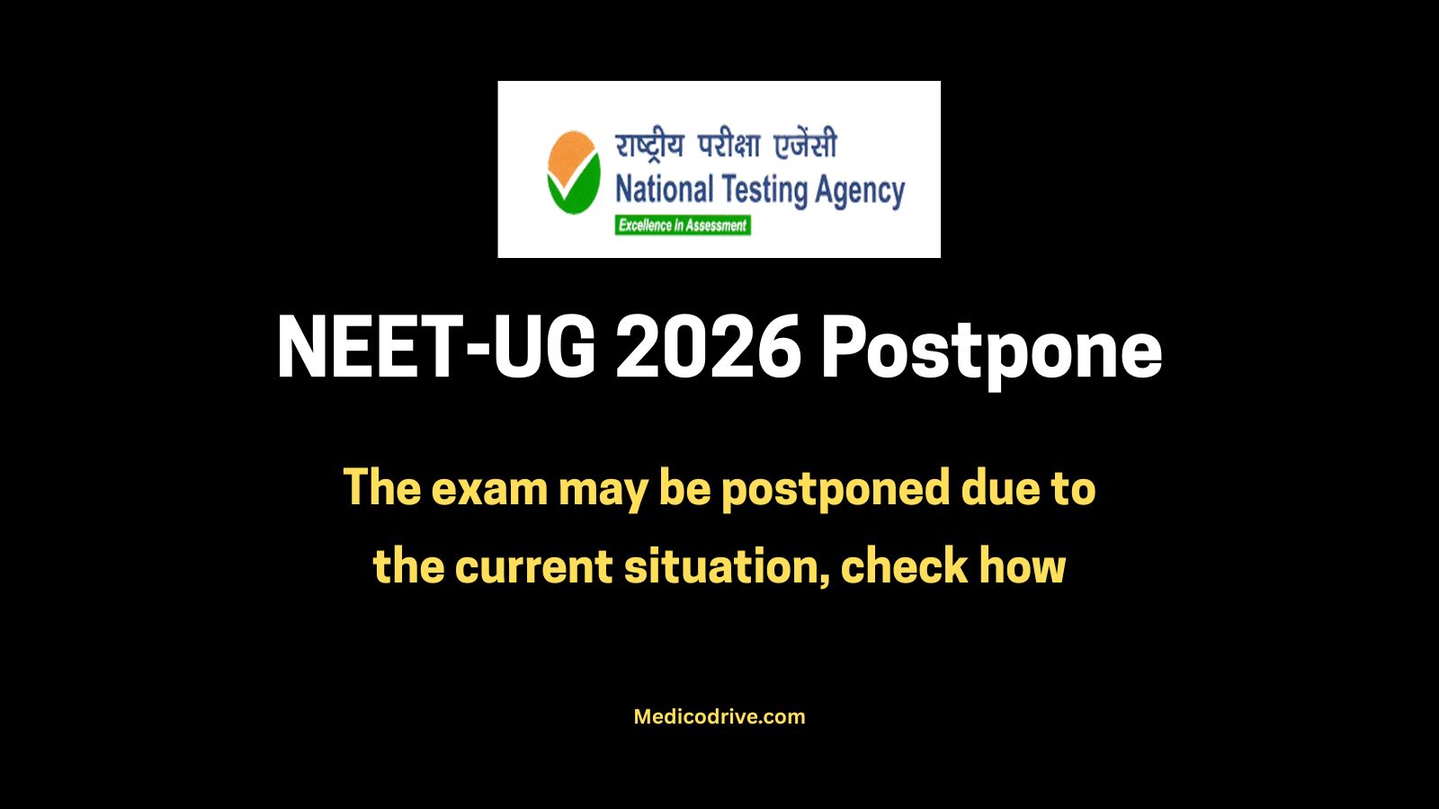 NEET 2026 Postponement Update: The exam may be postponed due to the ...